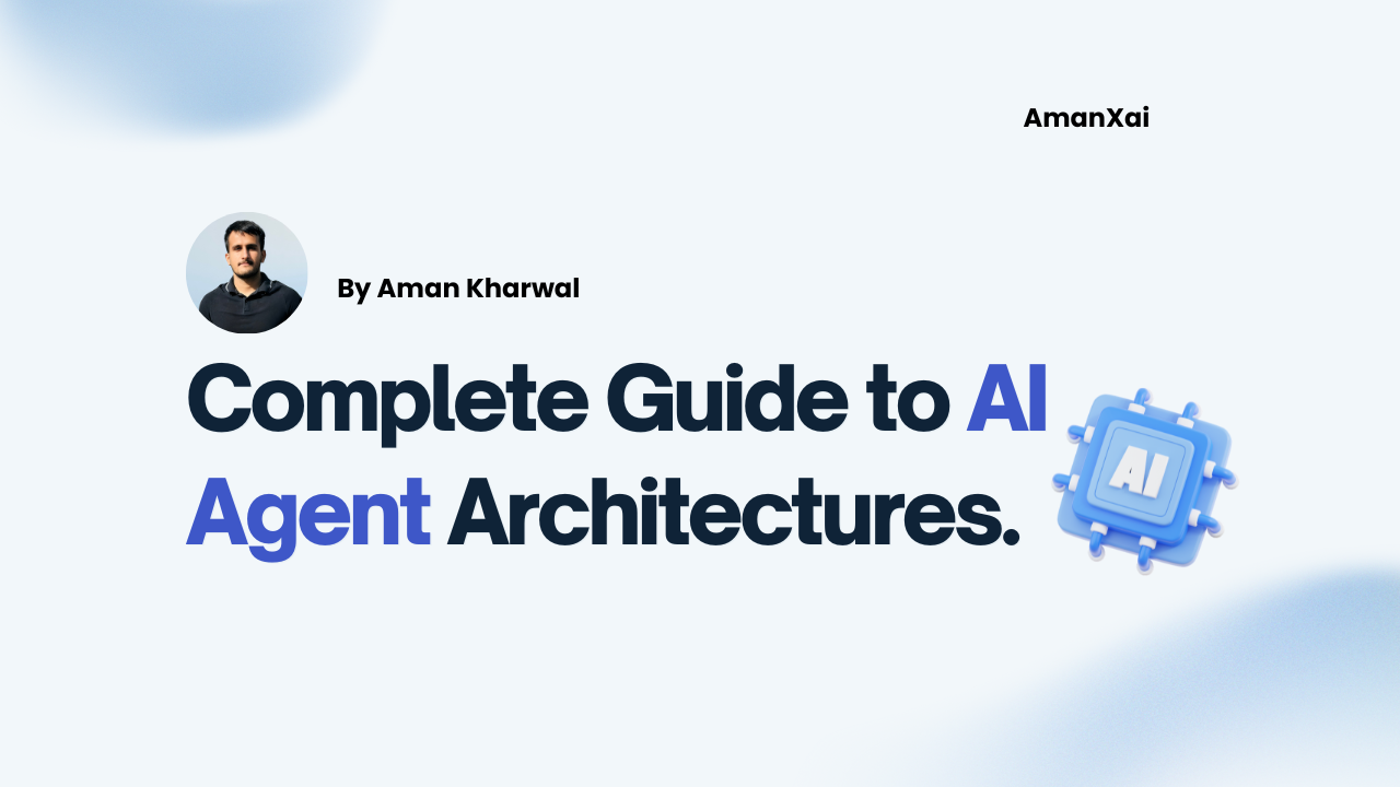 All AI Agent Architectures Explained | Aman Kharwal